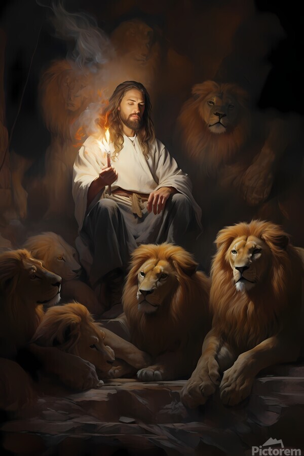 Lions Den Faith: Early Christian Art Interpretation of Daniel by Thy ...