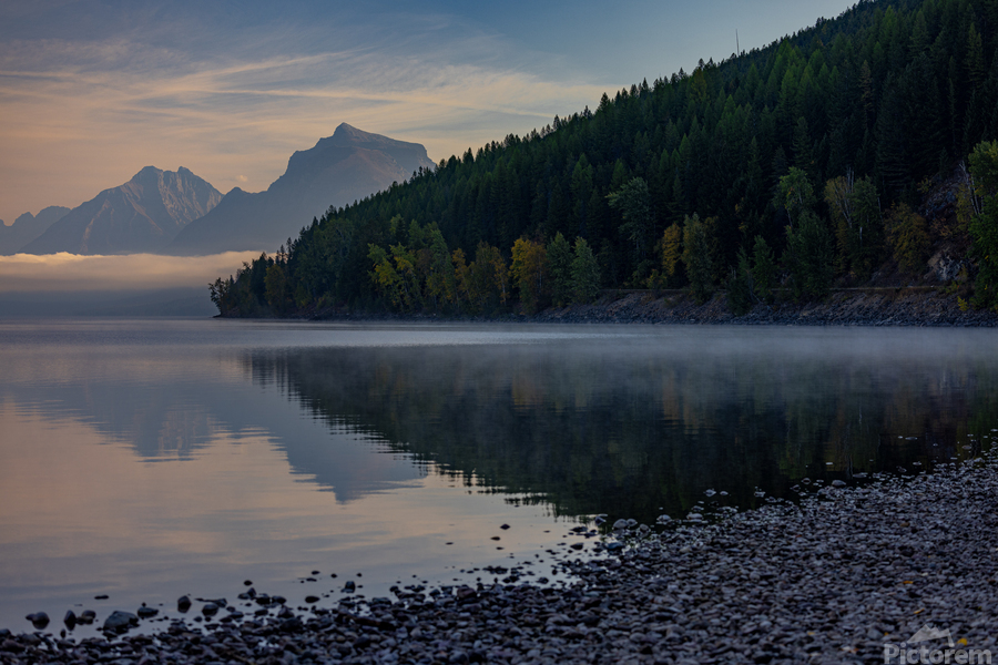 Apgar Lake 2 Glacier National Park by Dhaval H Patel Photography Wall Art