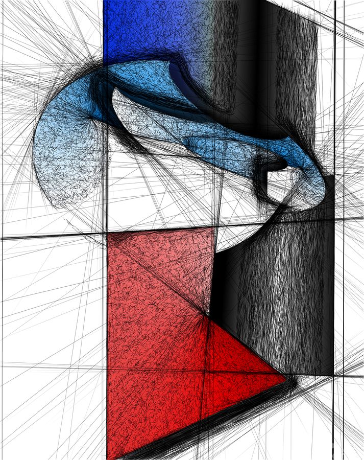 Lines and figures by Lev Kulgavin Wall Art