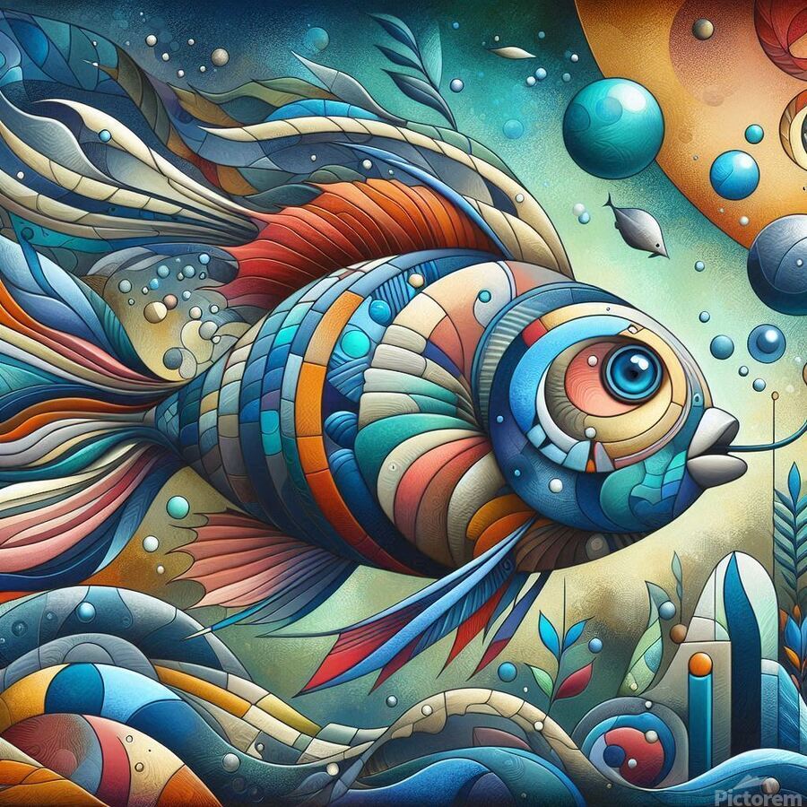 Rainbow Fish by Rod Miller Wall Art