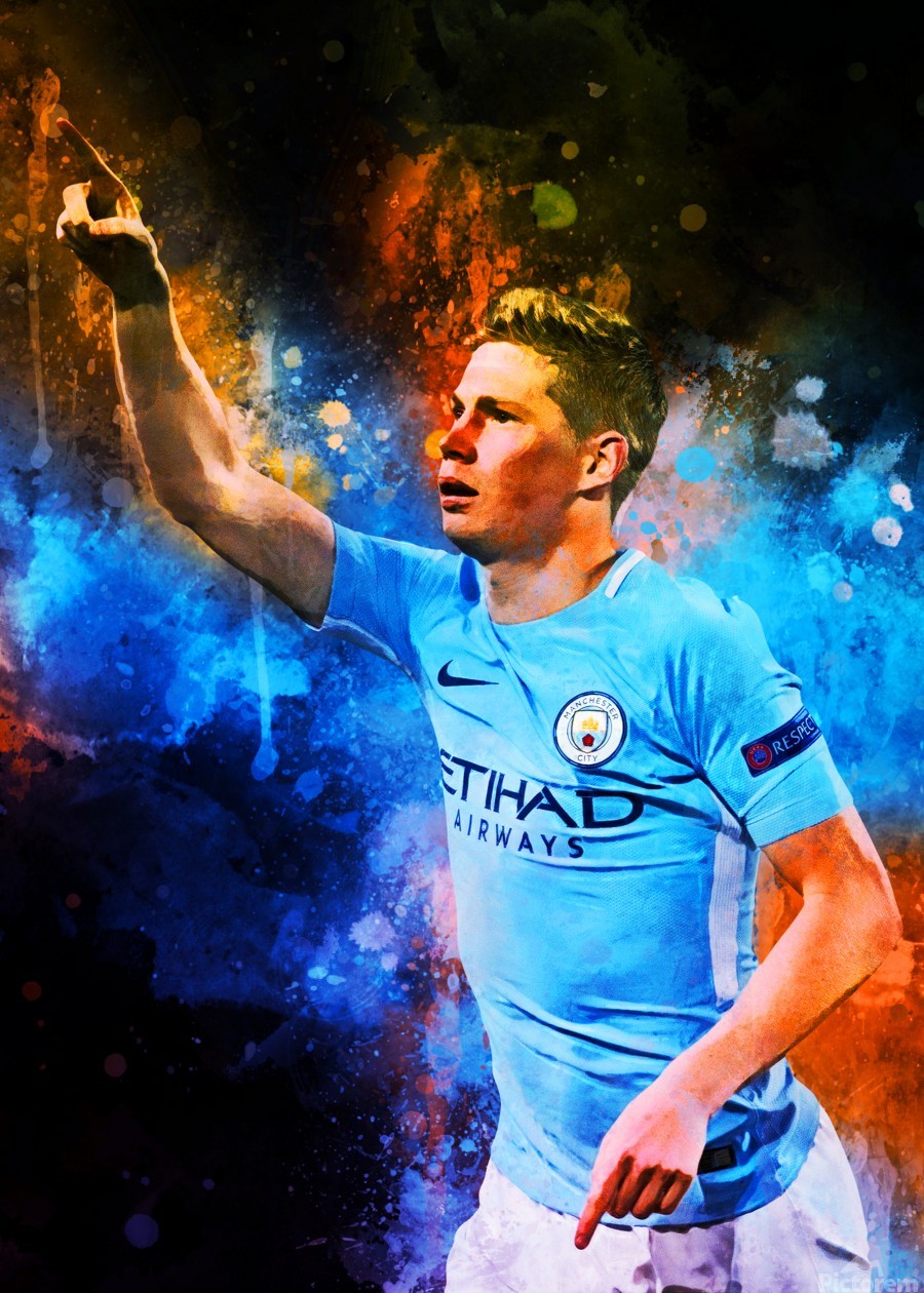 Kevin De Bruyne by Coolbits Artworks Wall Art