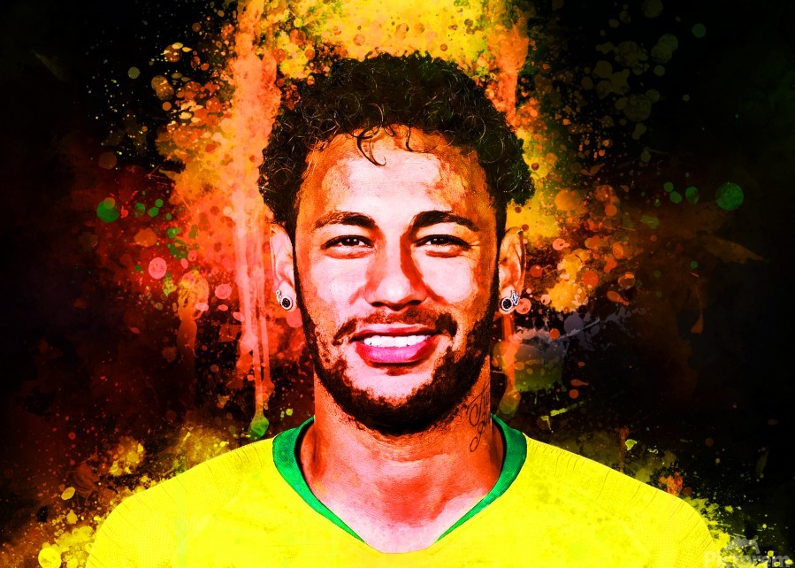 Neymar Jr by Coolbits Artworks Wall Art