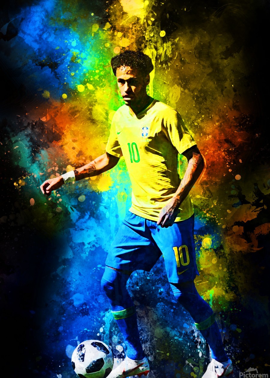 Neymar Jr by Coolbits Artworks Wall Art
