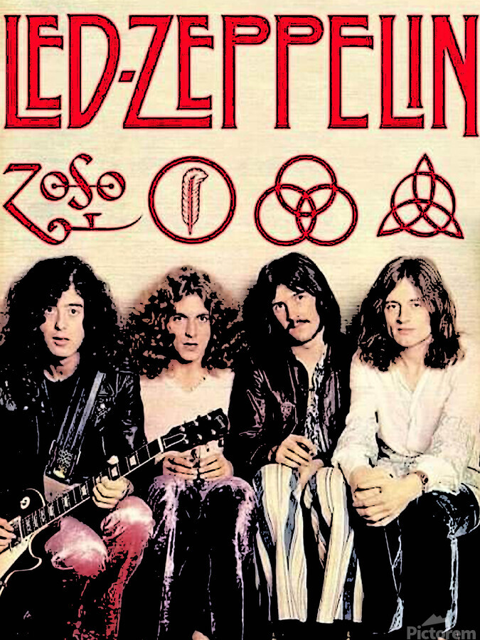 Led Zeppelin band music 1 Art by music soul Wall Art