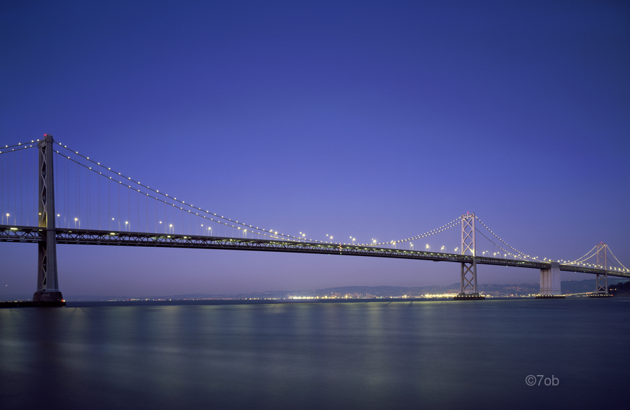 San Francisco Oakland Bay Bridge USA by 7ob Wall Art