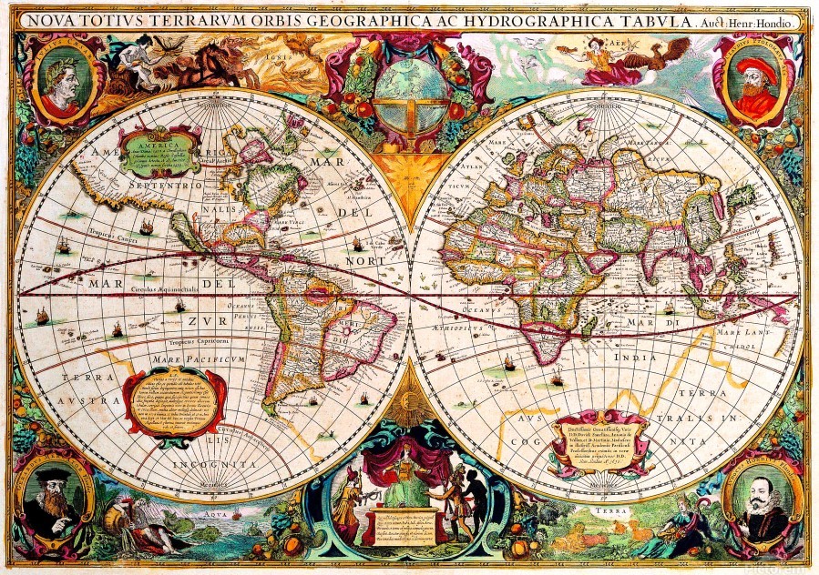 Ancient World Map 7 by Culturio Wall Art