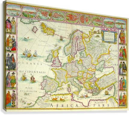 Ancient Europe Map by Culturio Wall Art
