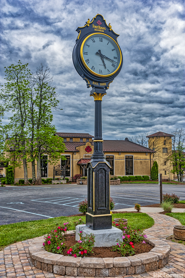 Clock at Four Roses Distillery in Lawrenceburg Kentucky by Barry Fowler ...