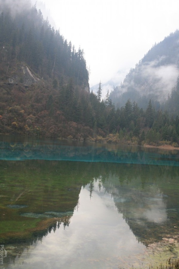 Jiuzhagou- Chengdu-China- before earthquake by Helen Chow Wall Art