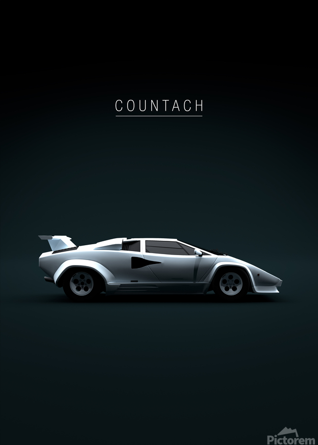 lamborghini countach white background