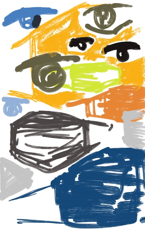 MASKS AND EYES by ArtEastWest Wall Art