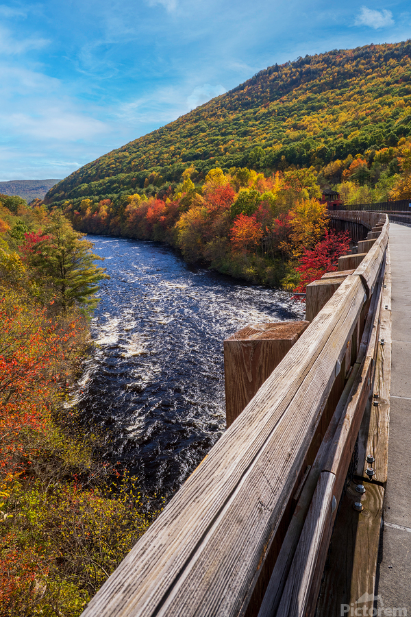 Fall Portrait Nesquehoning Bridge by Jason Fink Wall Art