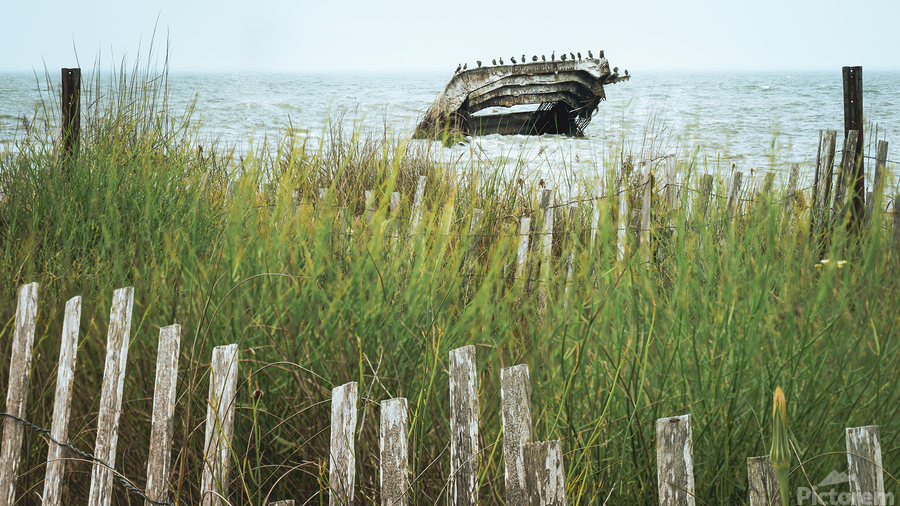 SS Atlantus from the Sand Fences by Jason Fink Wall Art