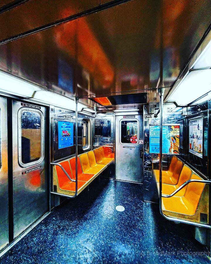 NYC Subway Empy Subway Seating by BroadMark Photography Wall Art