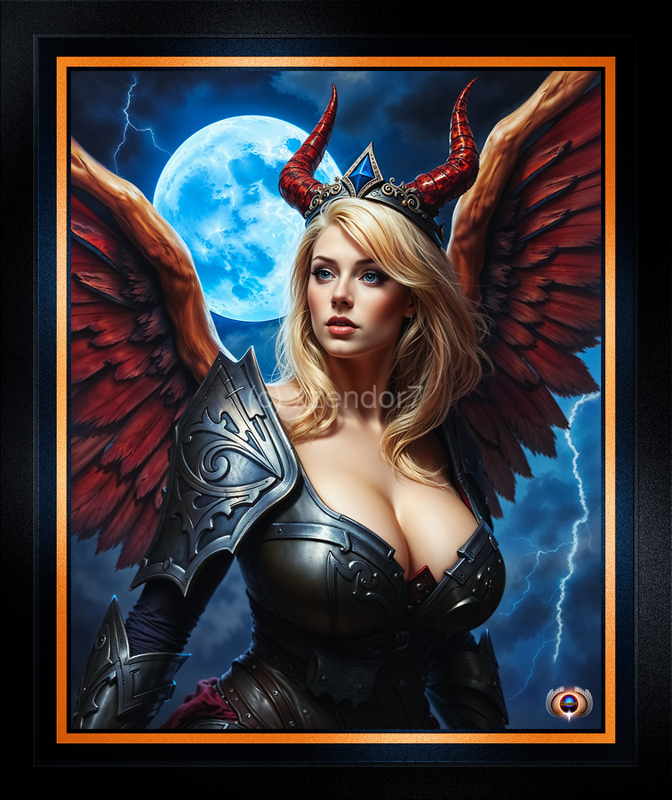 The Celestial Winged Guardian Aurelia Vylerius By Moonlight Mesmerizing AI Concept Art by ...
