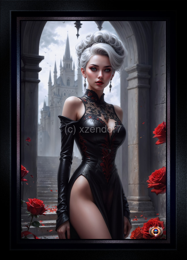 A Romantic Gothic Vision Of Lady Vasalis Timeless Elegance Gorgoeus AI Concept Art by Xzendor7 ...
