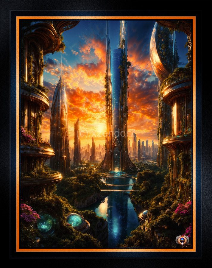 The Glopcian Tower In The Futuristic Eco Cityscape Of Plavin Amazing AI ...