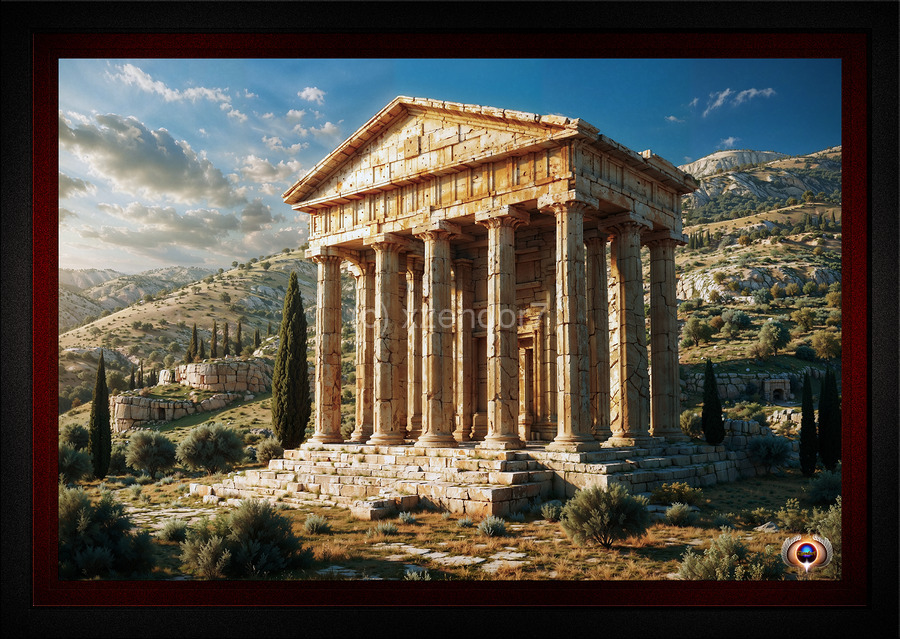 A Majestic Greco-Roman Old Temple Stands In Solitude AI Concept Art by ...