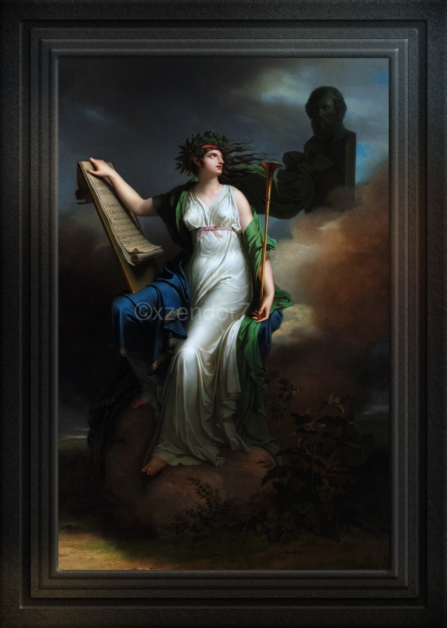 Calliope Muse of Epic Poetry by Charles Meynier Old Masters Classical ...