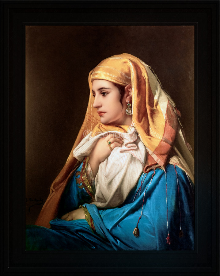 Contemplation by Belgian Painter Jean-Francois Portaels Classical Fine ...