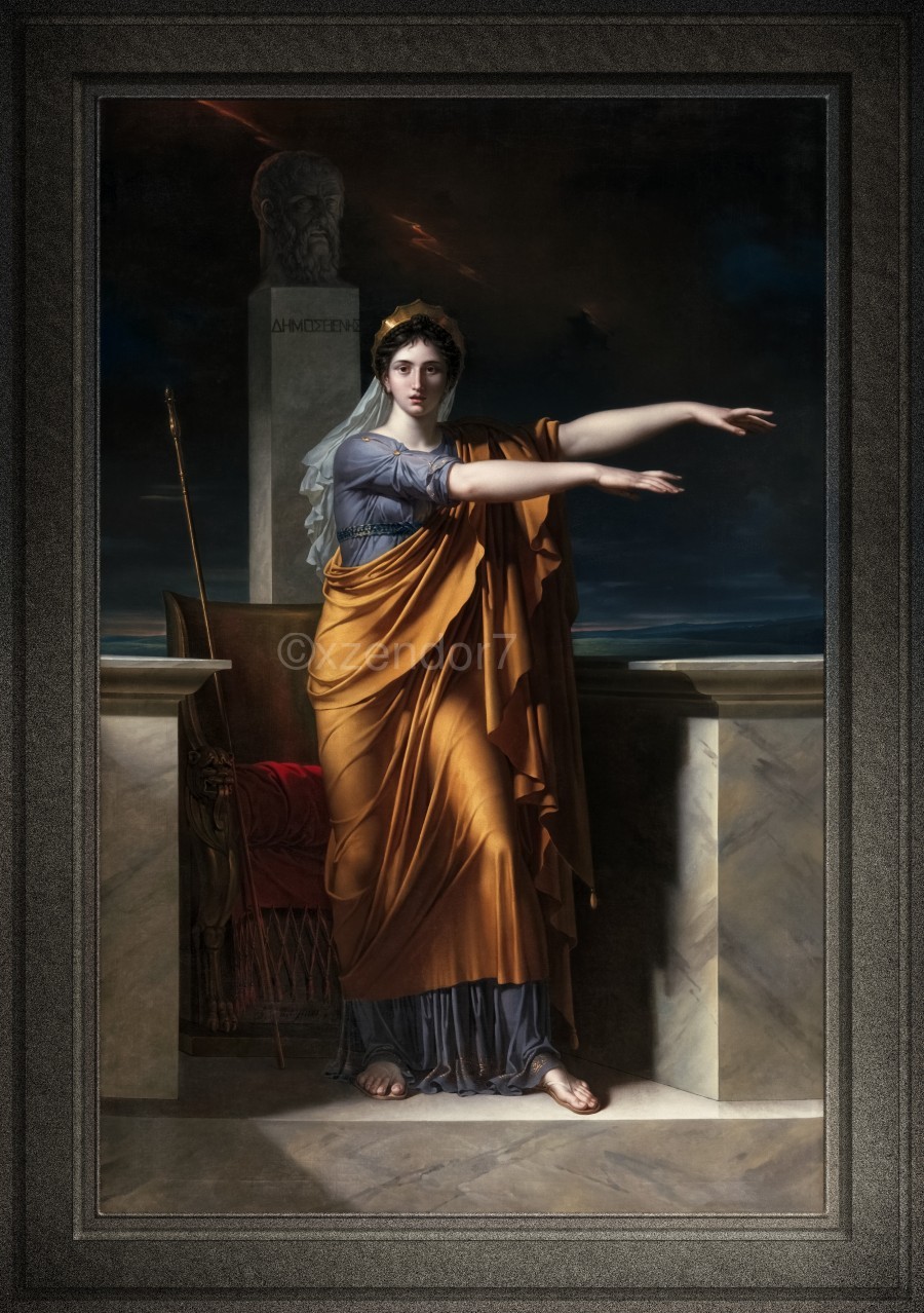 Polyhymnia Muse of Eloquence by Charles Meynier Old Masters Classical ...