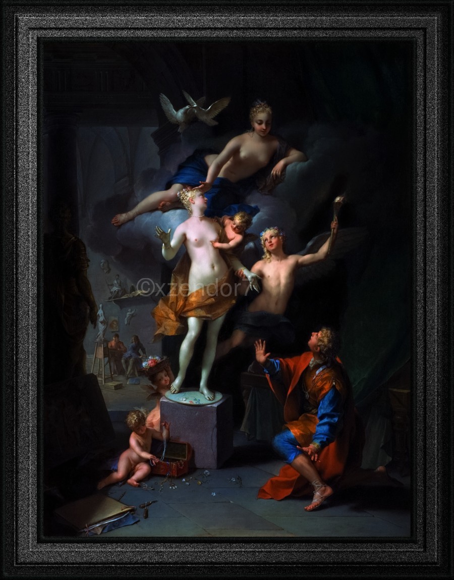 Pygmalion Adoring His Statue by Jean Raoux Classical Fine Art Old ...
