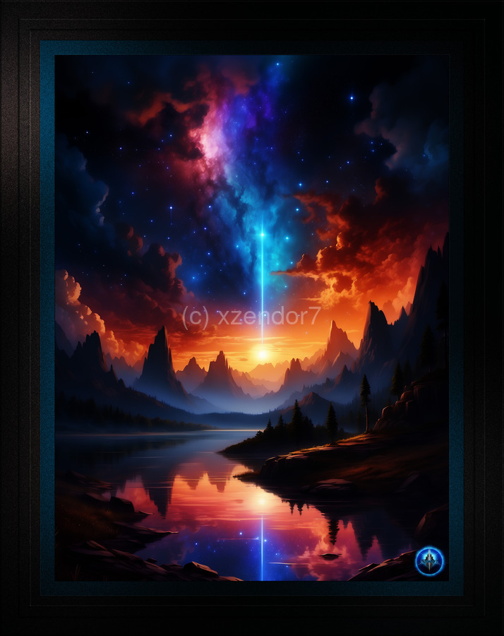 The Harmonic Dissonance Of A Starry Nebula After A Rain Fall Sunset ...