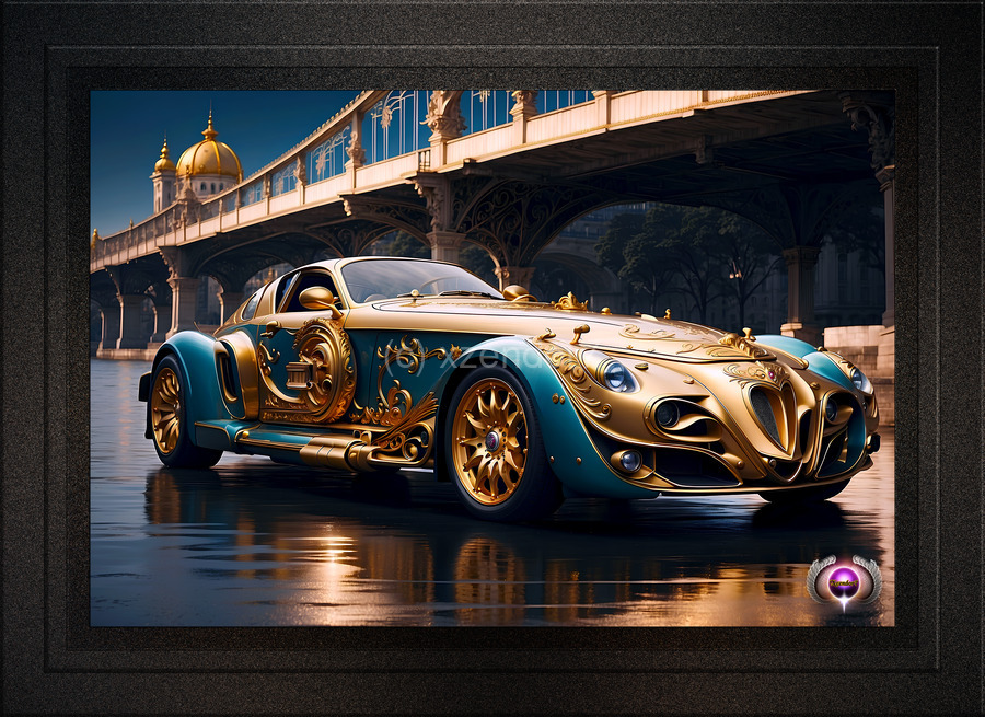 The Trident Triumphant Calacinni Baroque Nouveau Golden Blue Sports ...