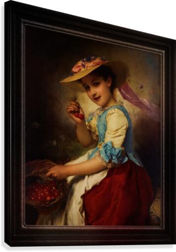 The Cherry Girl by Adolphe Piot Old Masters Classical Art Reproduction ...