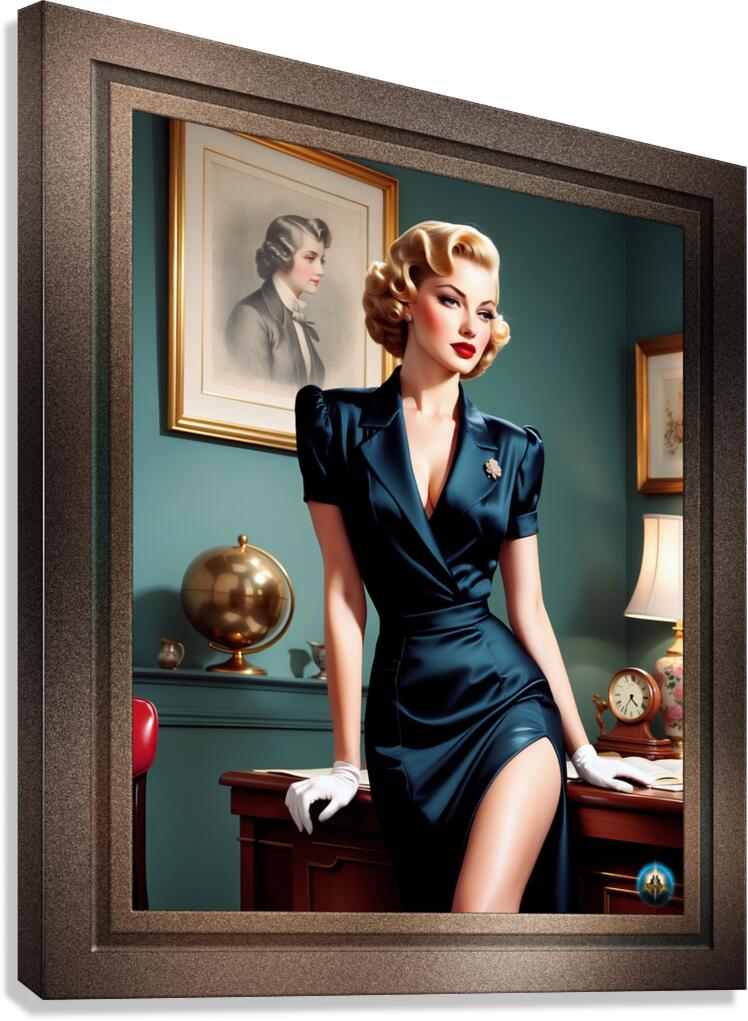 The Sexy Secretary AI Concept Art by Xzendor7 by xzendor7 Wall Art