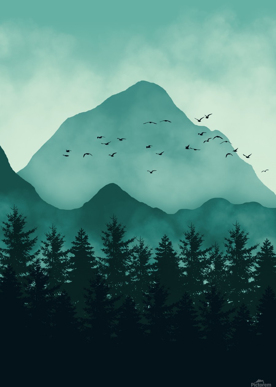 Flat Landscape Mount 2b by Masahiro Art Wall Art