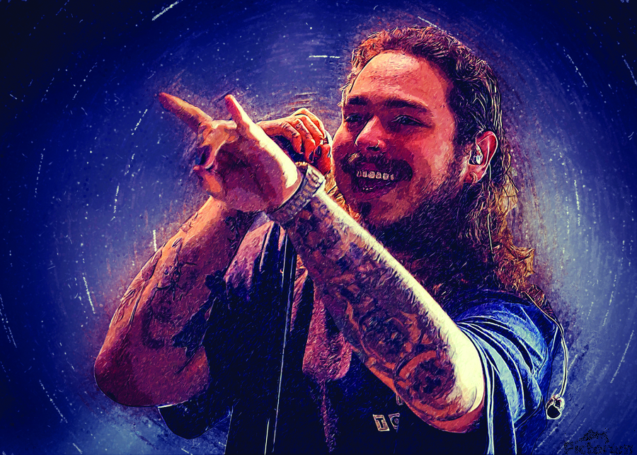 Post Malone by Masahiro Art Wall Art