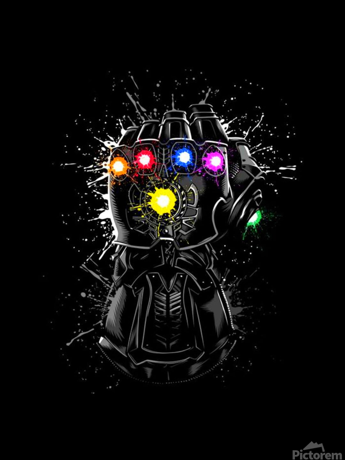 drawing hand infinity war by Samant4 Wall Art