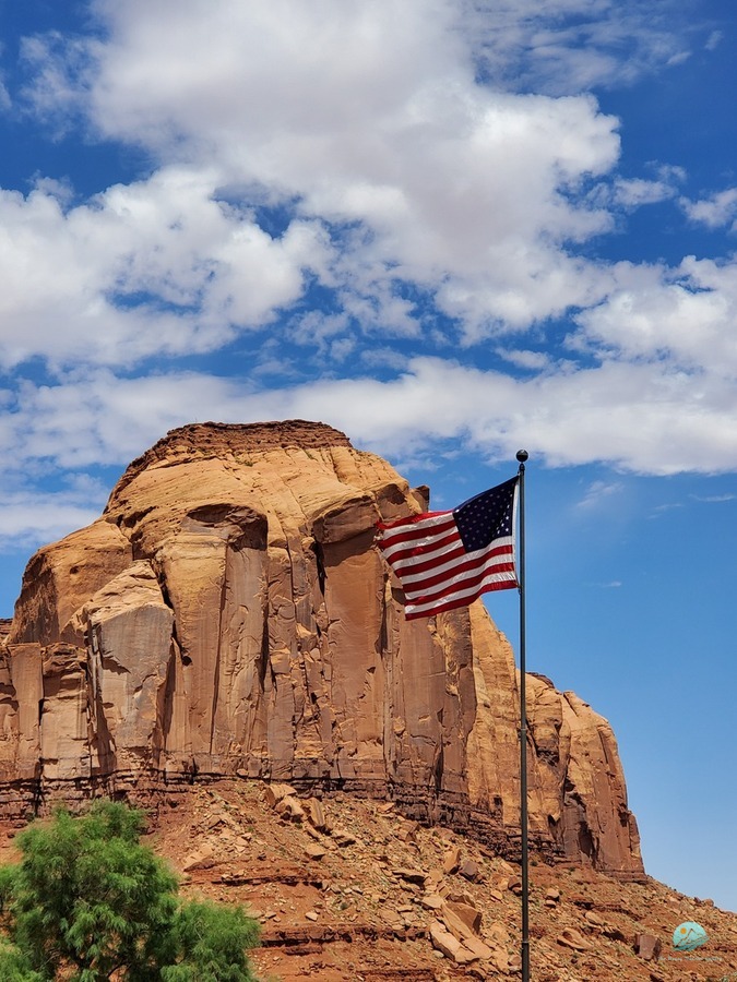 Monument Valley Flag by Yolanda Handy Wall Art
