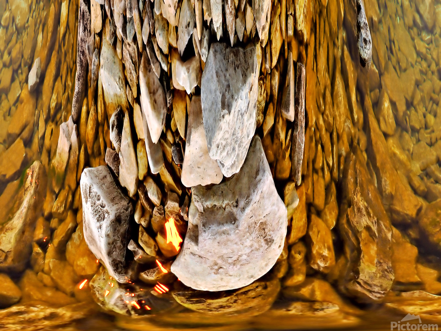 Golden Stone Scales by Flodor Wall Art