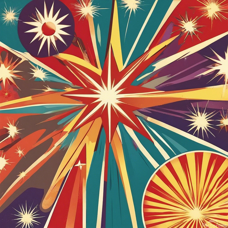 Starbursts 1 by Elliarna Wall Art