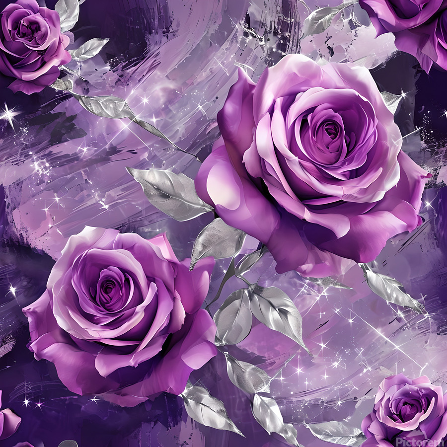 Roses In Moonlight 1 by Elliarna Wall Art