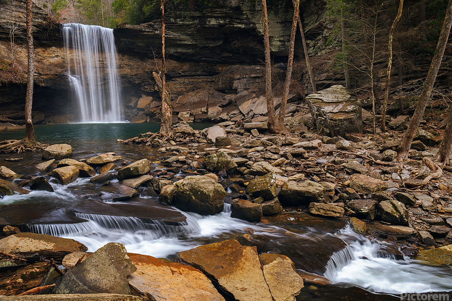 Below Greeter Falls by Andy Crawford Wall Art