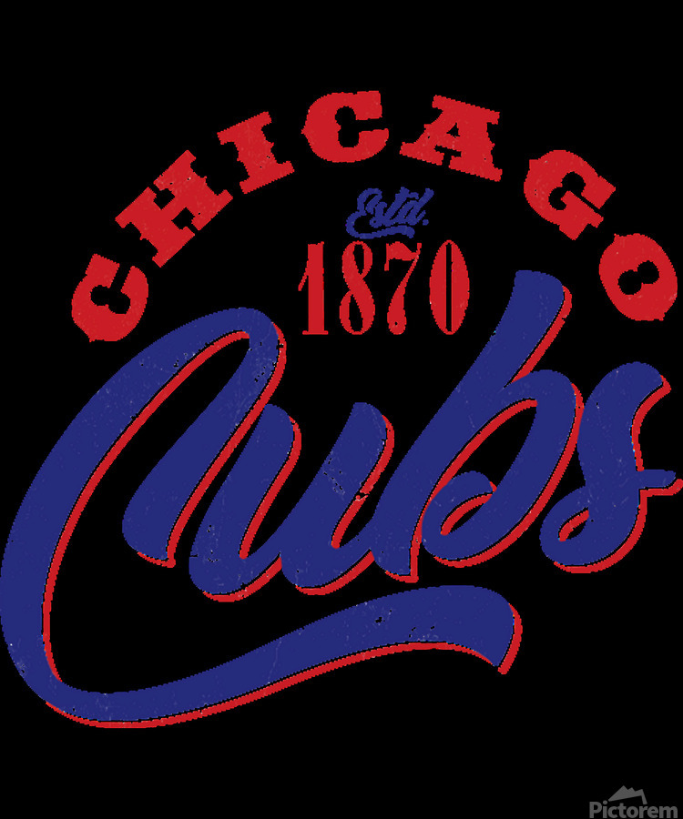 Vintage Chicago Cubs by KatjaLFried Wall Art
