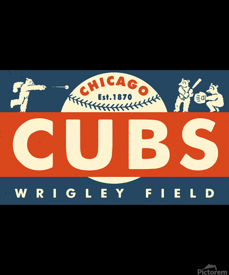 Throwback Chicago Cubs by KatjaLFried Wall Art