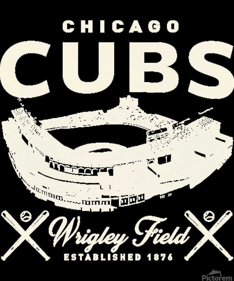 Chicago Cubs Wrigley Field by KatjaLFried Wall Art
