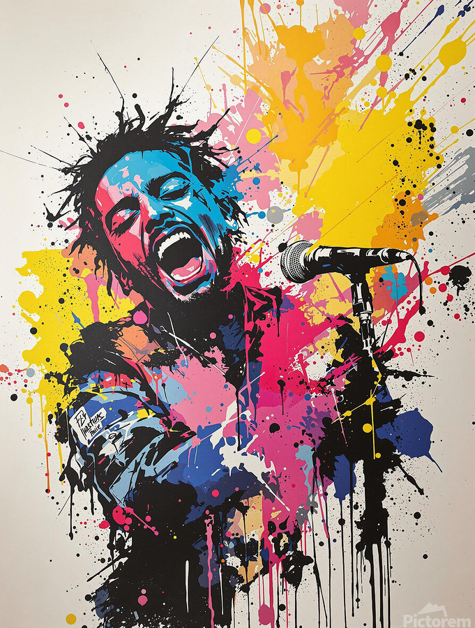 Musical Expression Portrait by REALLY Wall Art