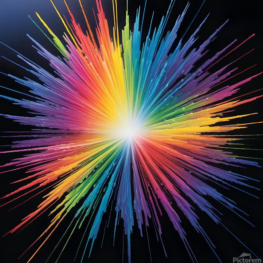 rainbow burst art by chissy Wall Art