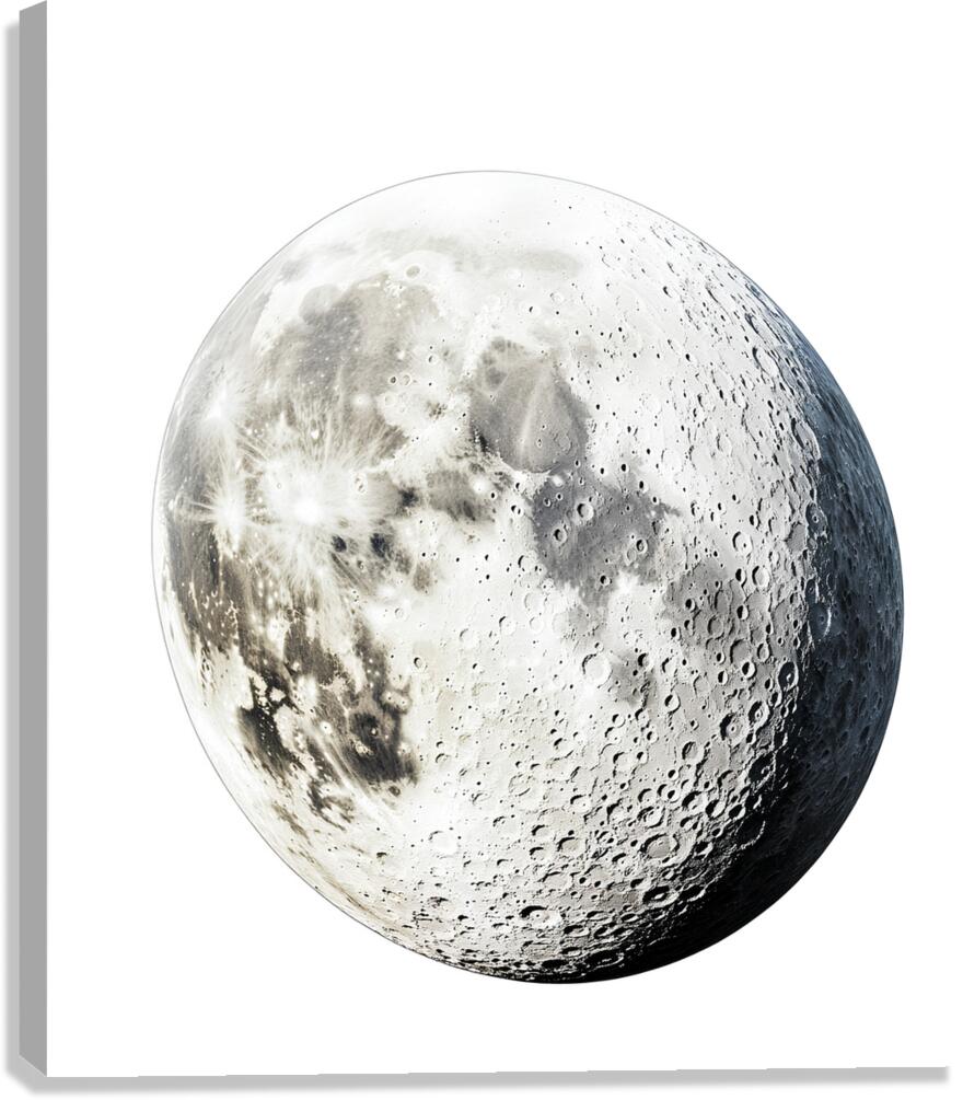Realistic Moon with Stunning Detail by Fab Haven Wall Art