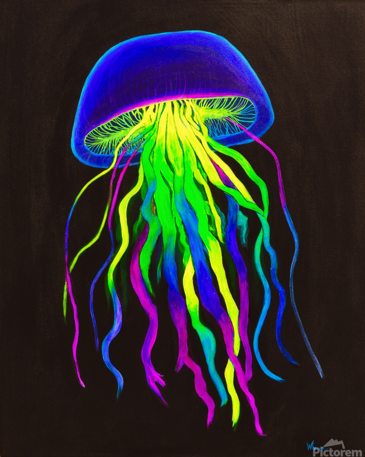 Vivid Jelly Fish by Wendi Brannen Wall Art
