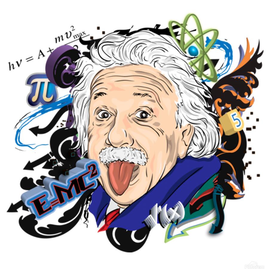 albert einstein physicist by Shamudy Wall Art