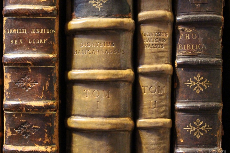 books old books old library by Shamudy Wall Art