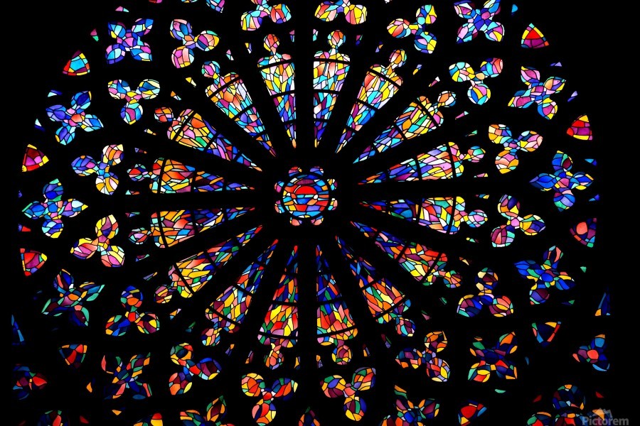 church stained glass windows colors by Shamudy Wall Art