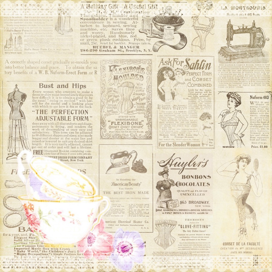 newsprint background by Shamudy Wall Art