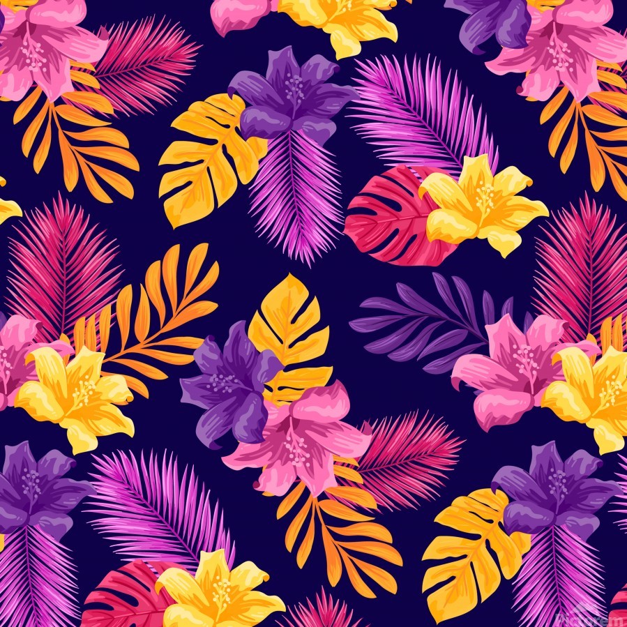 tropical pattern by Shamudy Wall Art
